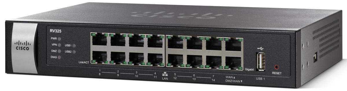 Cisco RV325, 2x Gigabit WAN, 4x Gigabit LAN VPN Router | ASBIS CZ