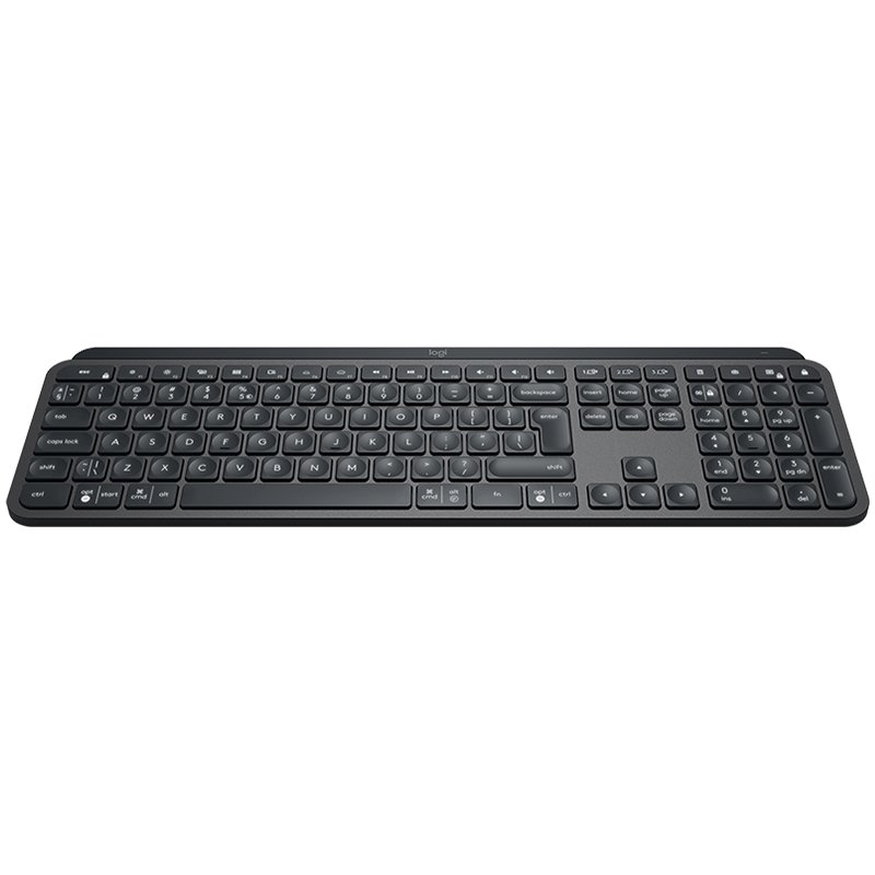 Logitech MX Keys Plus Advanced Wireless Illuminated Keyboard with Palm Rest - GRAPHITE - US INT ...