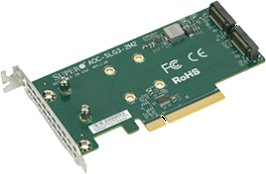 SUPERMICRO PCIe Add-On Card for up to two M.2 NVMe SSDs | ASBIS CZ